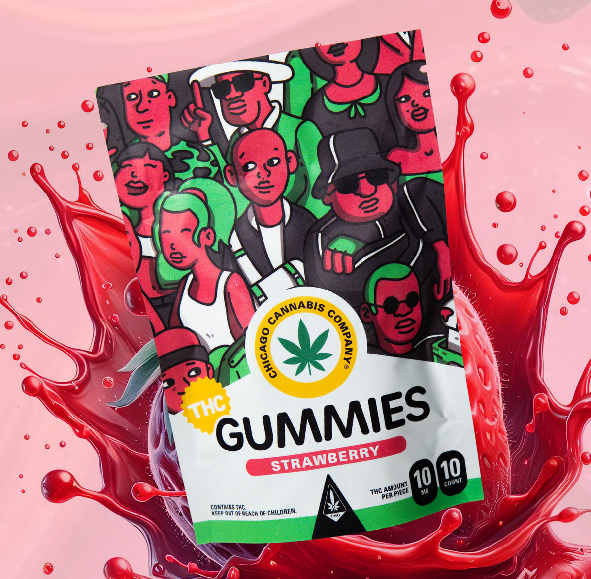 THC Gummies: Strawberry (100mg) – Chicago Cannabis Company